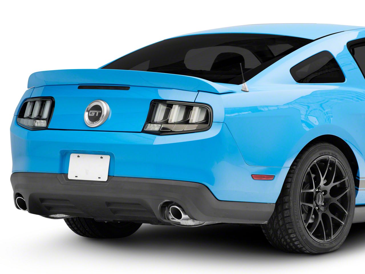 Mustang Light Bar Sequential Turn Signal LED Tail Lights; Black Housing ...