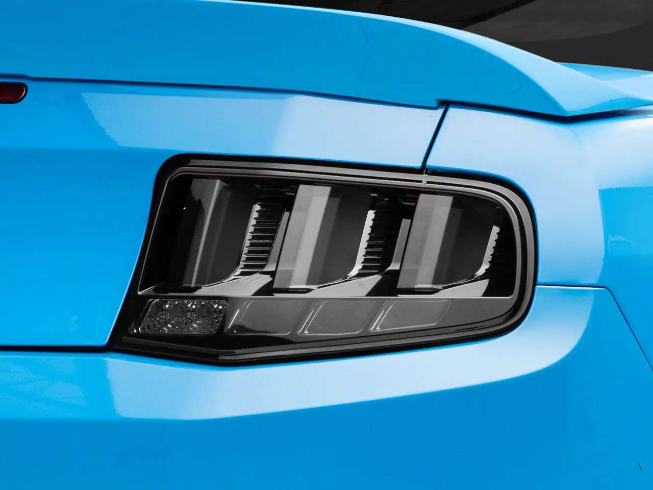 Mustang Light Bar Sequential Turn Signal LED Tail Lights; Black Housing ...