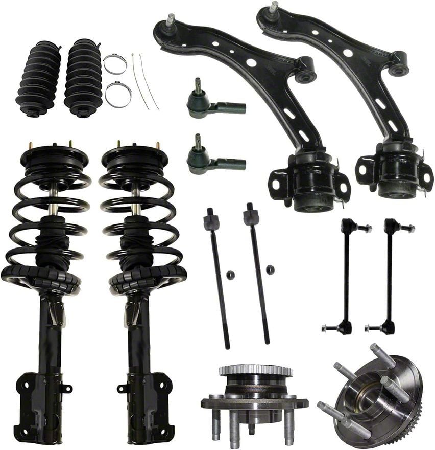 Mustang Front Lower Control Arms with Strut and Spring Assemblies, Tie ...