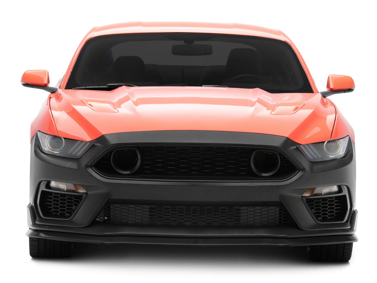 Mustang Mach 1 Style Conversion Front Bumper; Black (15-17 Mustang GT ...