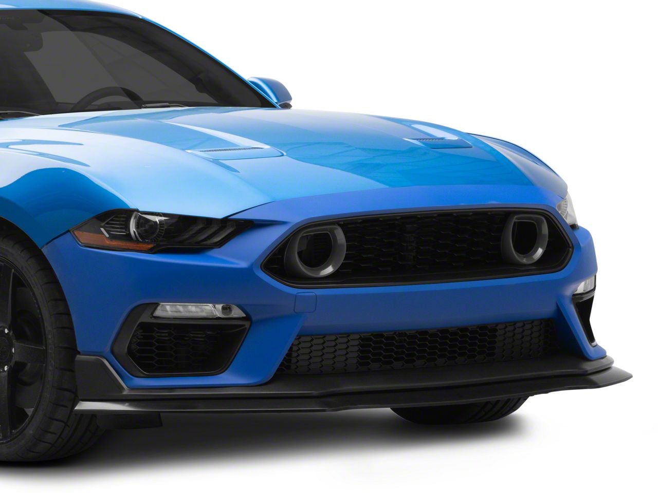 Mustang Mach 1 Style Conversion Front Bumper with LED Grille; Unpainted ...