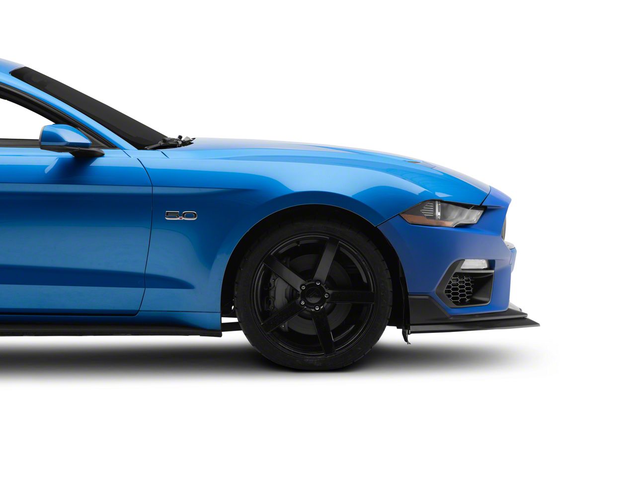 Mustang Mach 1 Style Conversion Front Bumper with LED Grille; Unpainted ...
