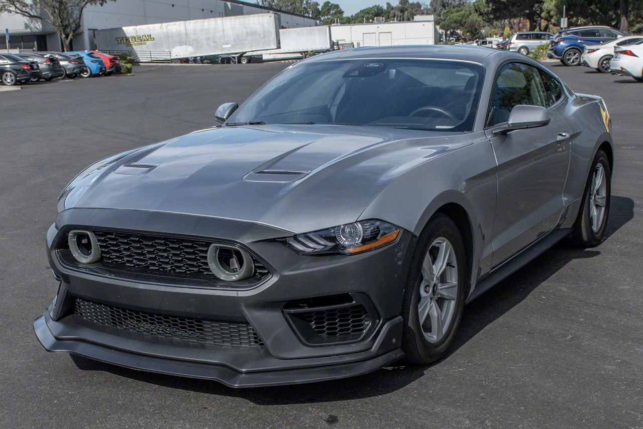Mustang Mach 1 Style Conversion Front Bumper with LED Grille; Unpainted ...