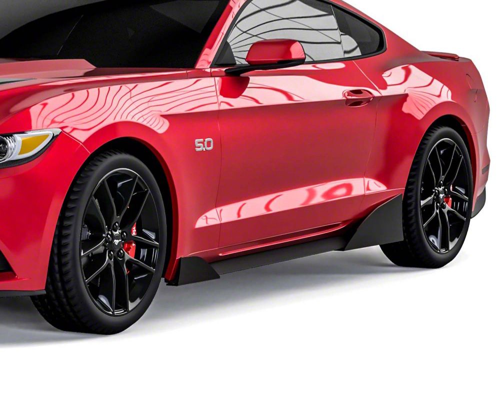 Mustang MLC Pro Style Rocker Panel Winglets Set; Gloss Carbon Fiber ...
