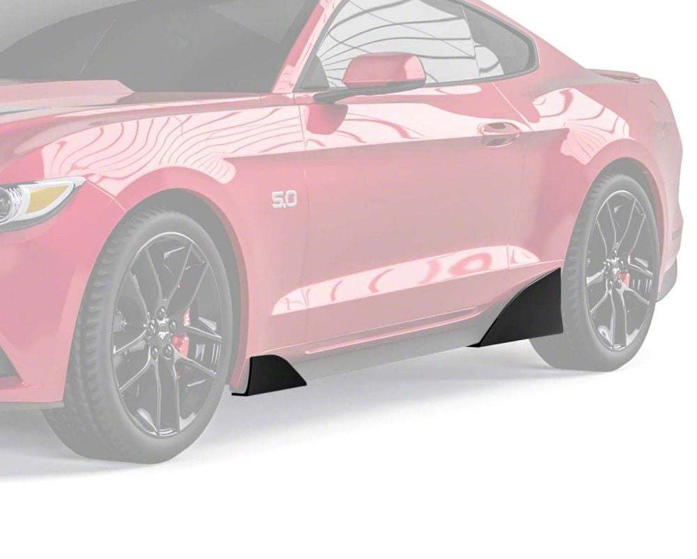 Mustang MLC Pro Style Rocker Panel Winglets Set; Gloss Carbon Fiber ...