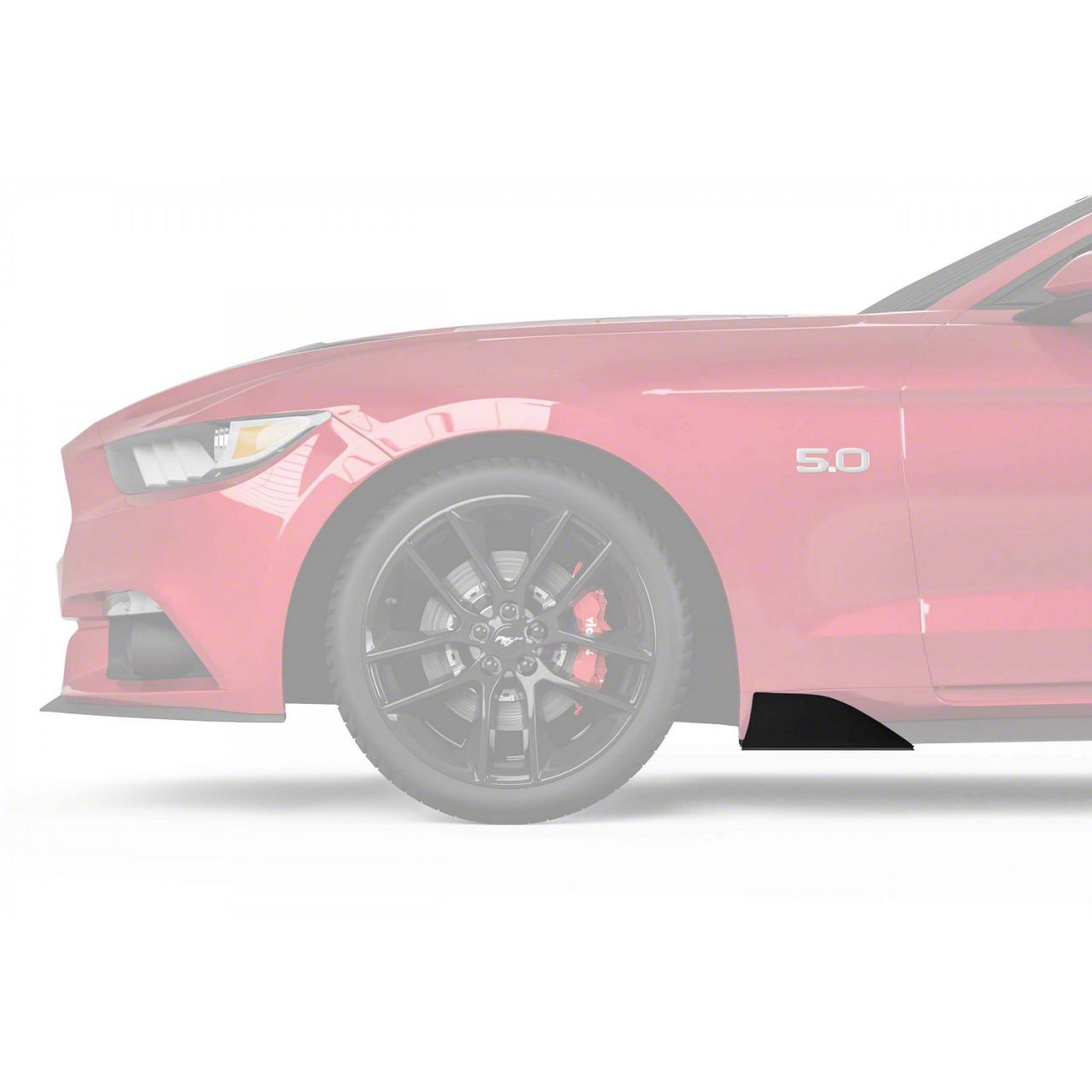 Mustang MLC Style Rocker Panel Winglets; Gloss Carbon Fiber (15-23 ...