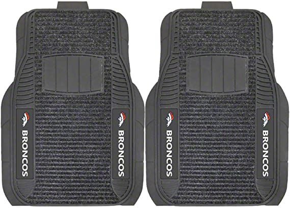 Mustang Molded Front Floor Mats with Denver Broncos Logo (Universal ...
