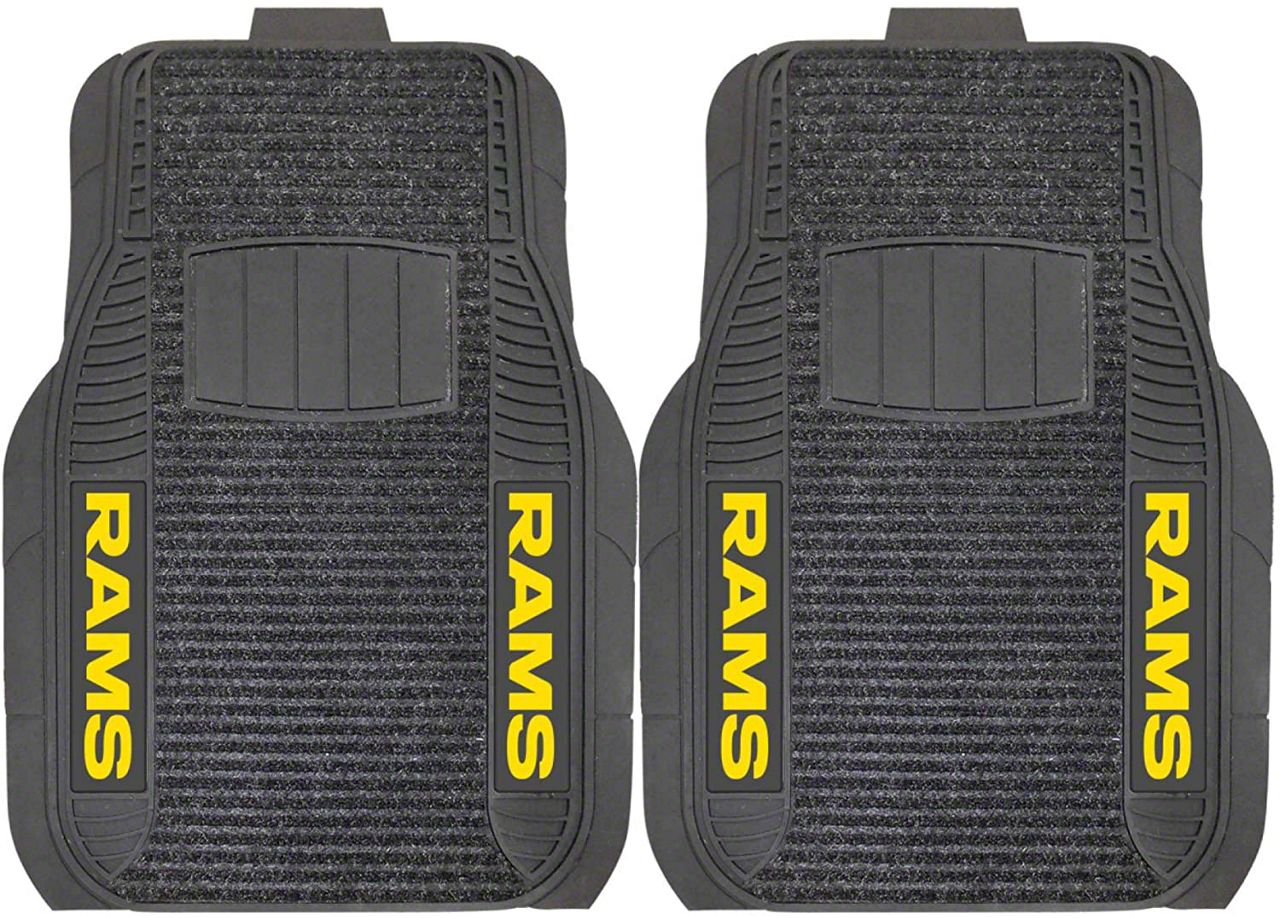 Mustang Molded Front Floor Mats with Los Angeles Rams Logo (Universal ...