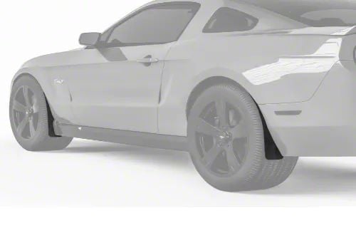 Mustang Mud Flaps; Front and Rear; Carbon Flash Metallic Vinyl (10-14 ...