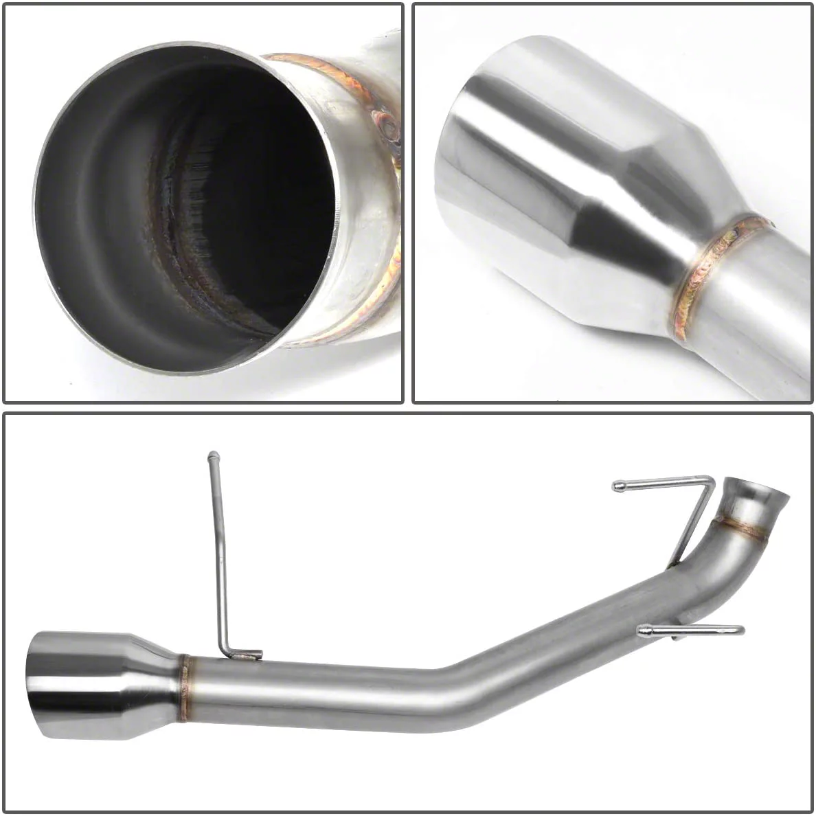 Mustang Muffler Delete Axle-Back Exhaust System with Polished Tips (11 ...