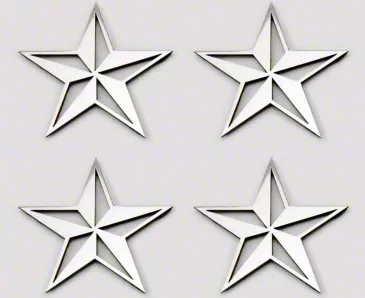 Mustang Nautical Star Emblems; Polished (Universal; Some Adaptation May ...