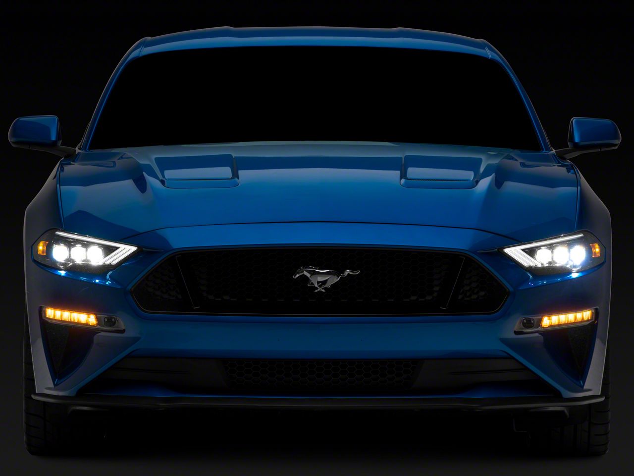 AlphaRex Mustang NOVA-Series LED Projector Headlights; Alpha Black ...