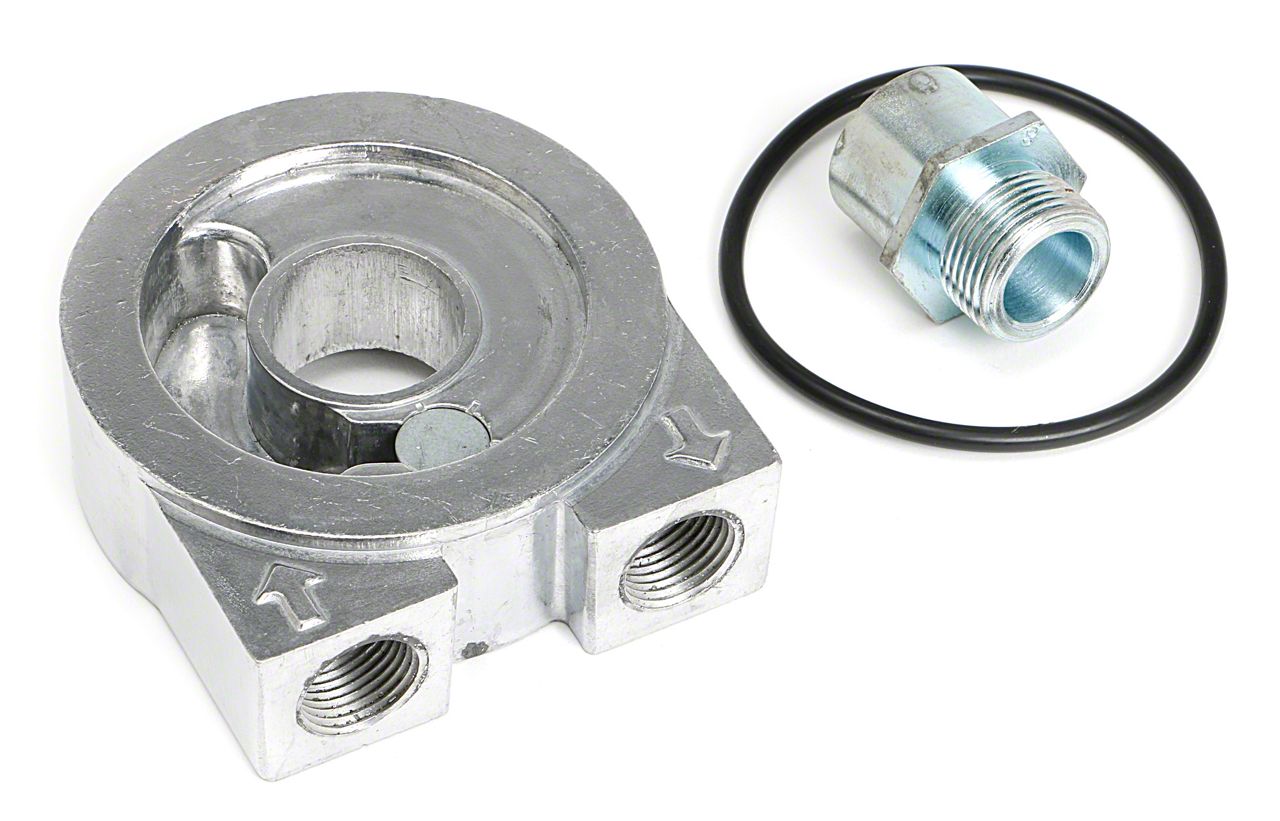 Mustang Oil Cooler Sandwich Adapter; 22mm x 1.50 Threads (11-17 Mustang ...
