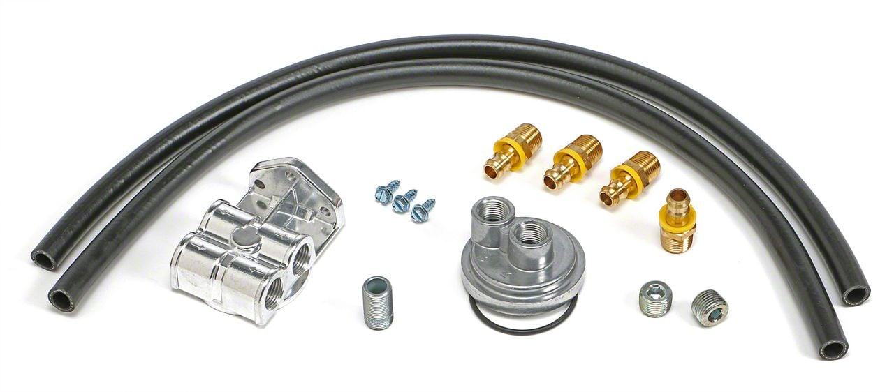 Mustang Oil Filter Relocation Kit; 22mm x 1.50 Threads (11-17 Mustang ...