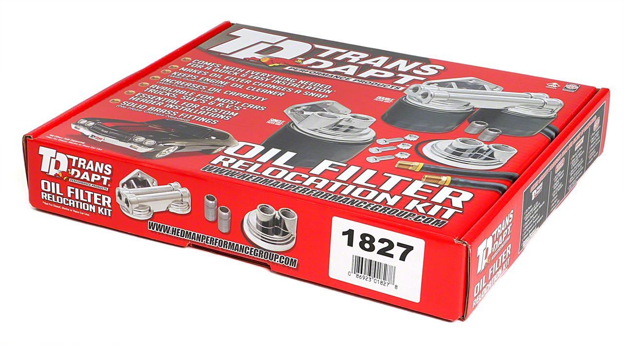 Mustang Oil Filter Relocation Kit with 90-Degree Bypass and Horizontal ...