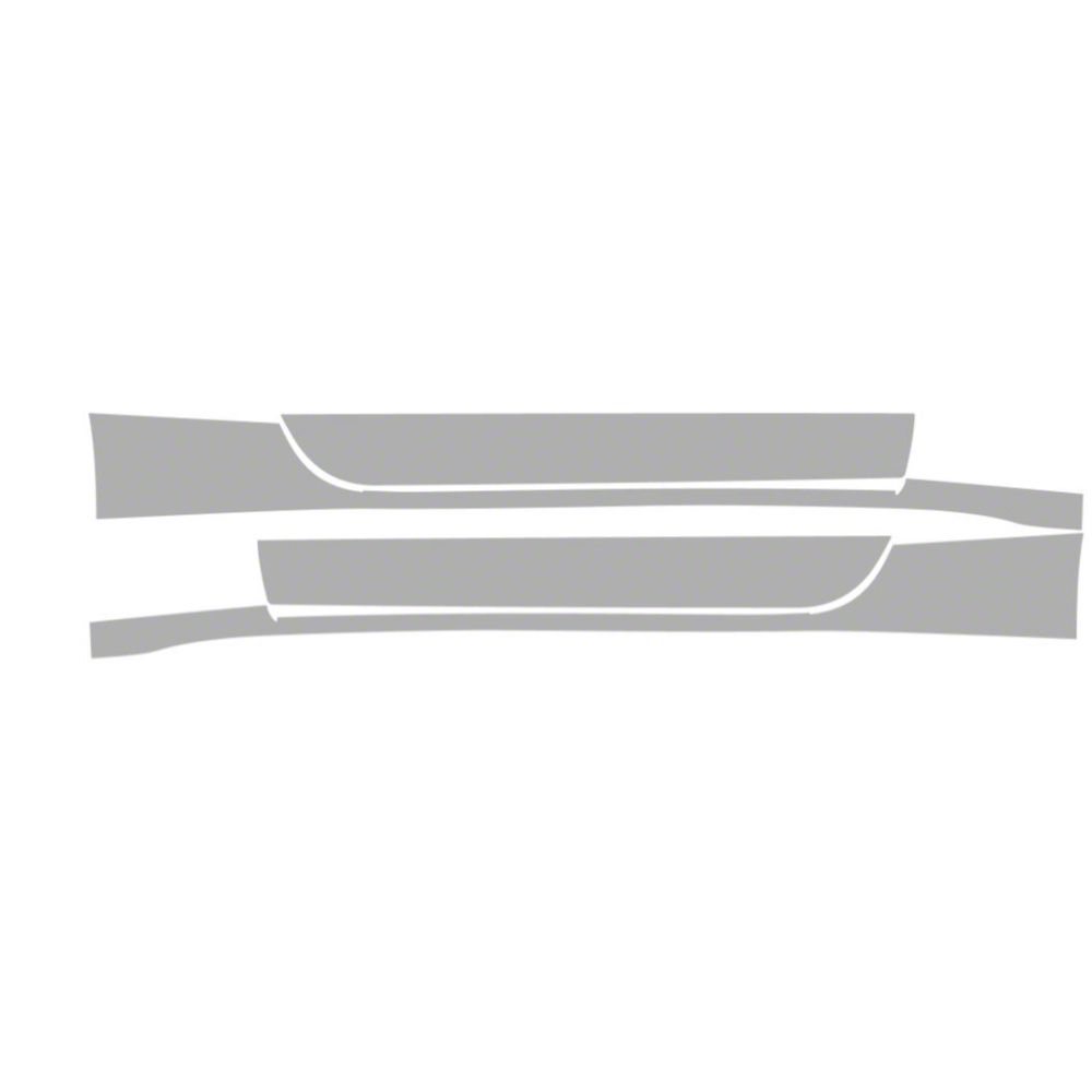 Mustang Paint Protection PPF Pre-Cut Kit; Rocker Panels; Gloss (24-25 ...