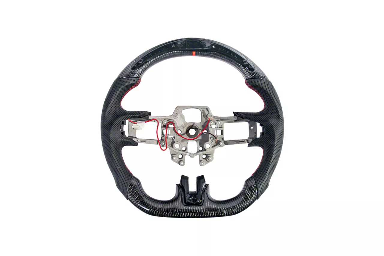 Mustang Perforated Leather LED RPM Display Steering Wheel without ...