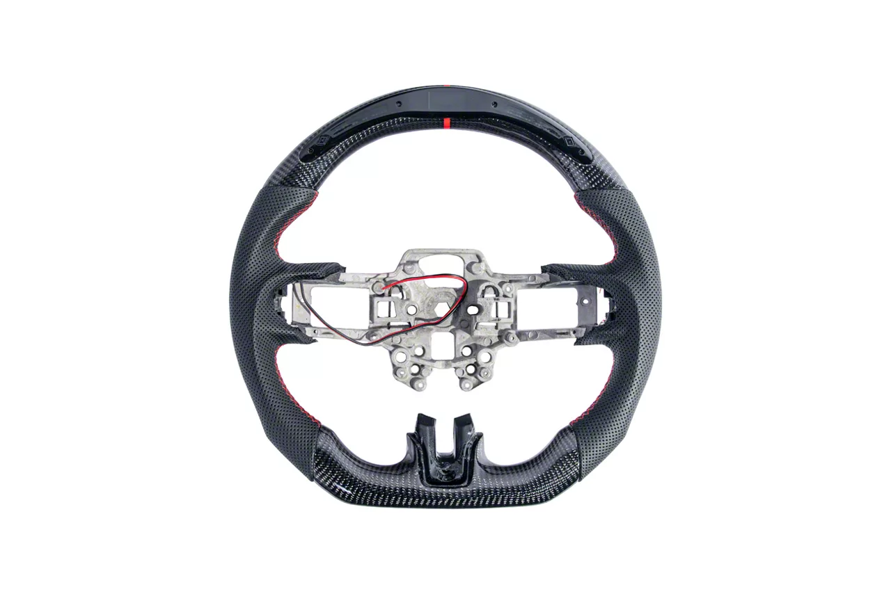 Mustang Perforated Leather LED RPM Display Steering Wheel without ...