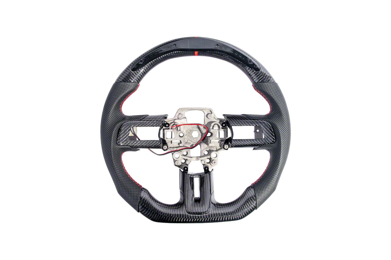 Mustang Perforated Leather LED RPM Display Steering Wheel with Button ...
