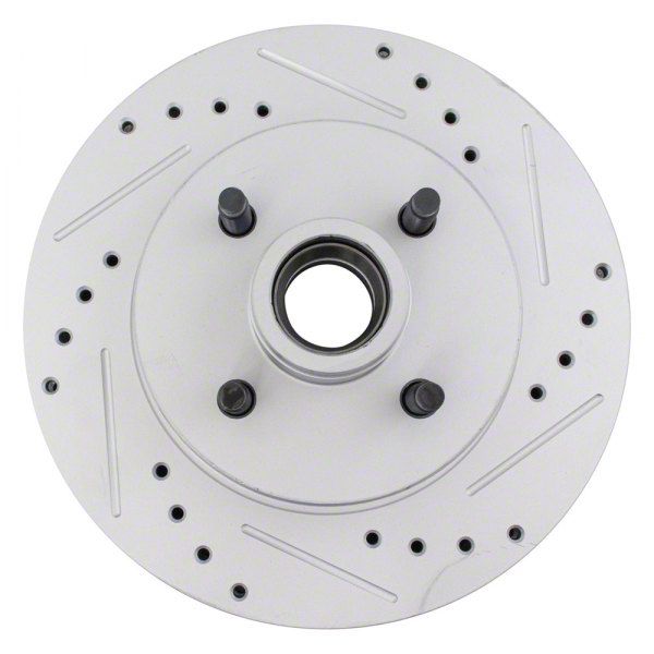 Mustang Performance Drilled and Slotted Rotors; Front Pair (87-93 ...