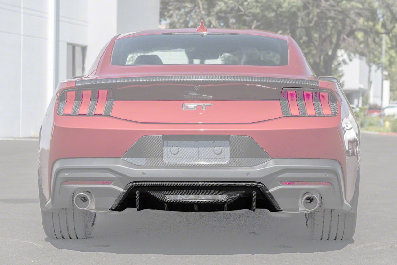 Mustang Performance Track Package Rear Diffuser; Carbon Fiber (24-26 ...