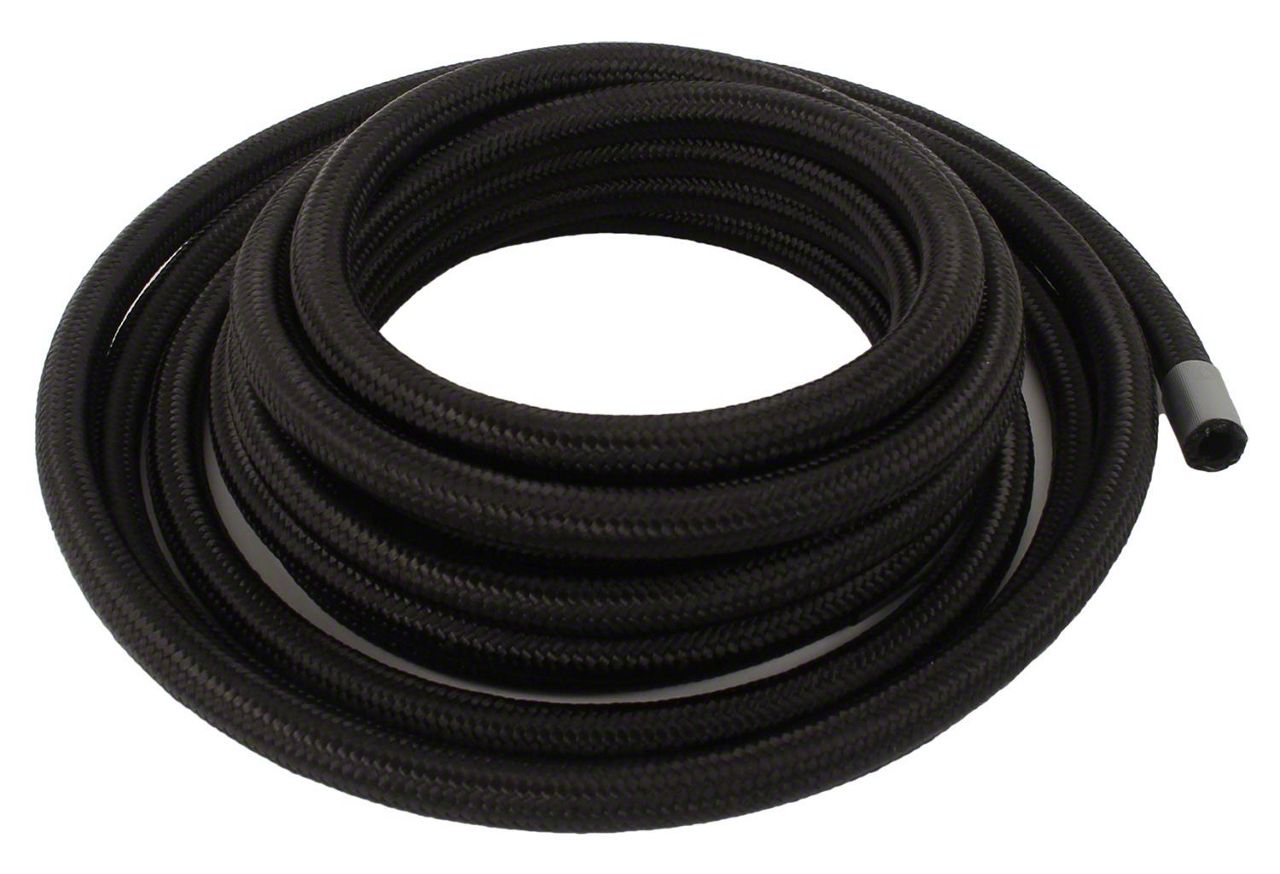 Mustang Premium Black Nylon Race Hose; -6AN; 20-Foot - Free Shipping