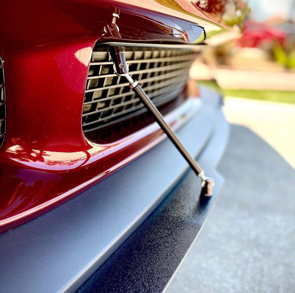 Mustang Premium GT4 Splitter Rods; 8-Inch; Black Anodized Finish ...