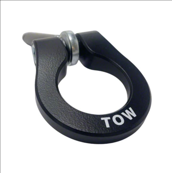 Mustang Premium Stealth Tow Hook with Black D-Ring; Front (24-25 ...