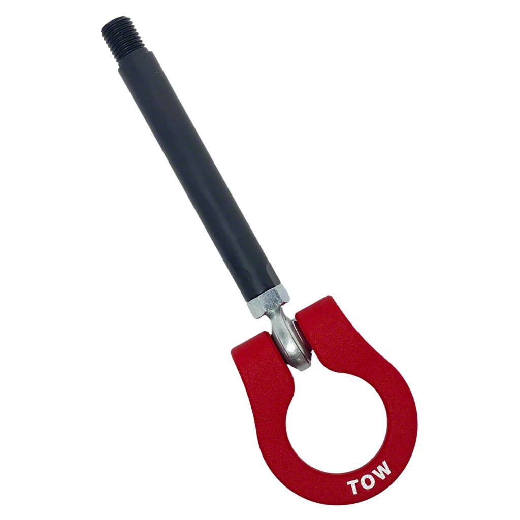 Mustang Premium Stealth Tow Hook with Cerakote Black Shaft and Red D ...