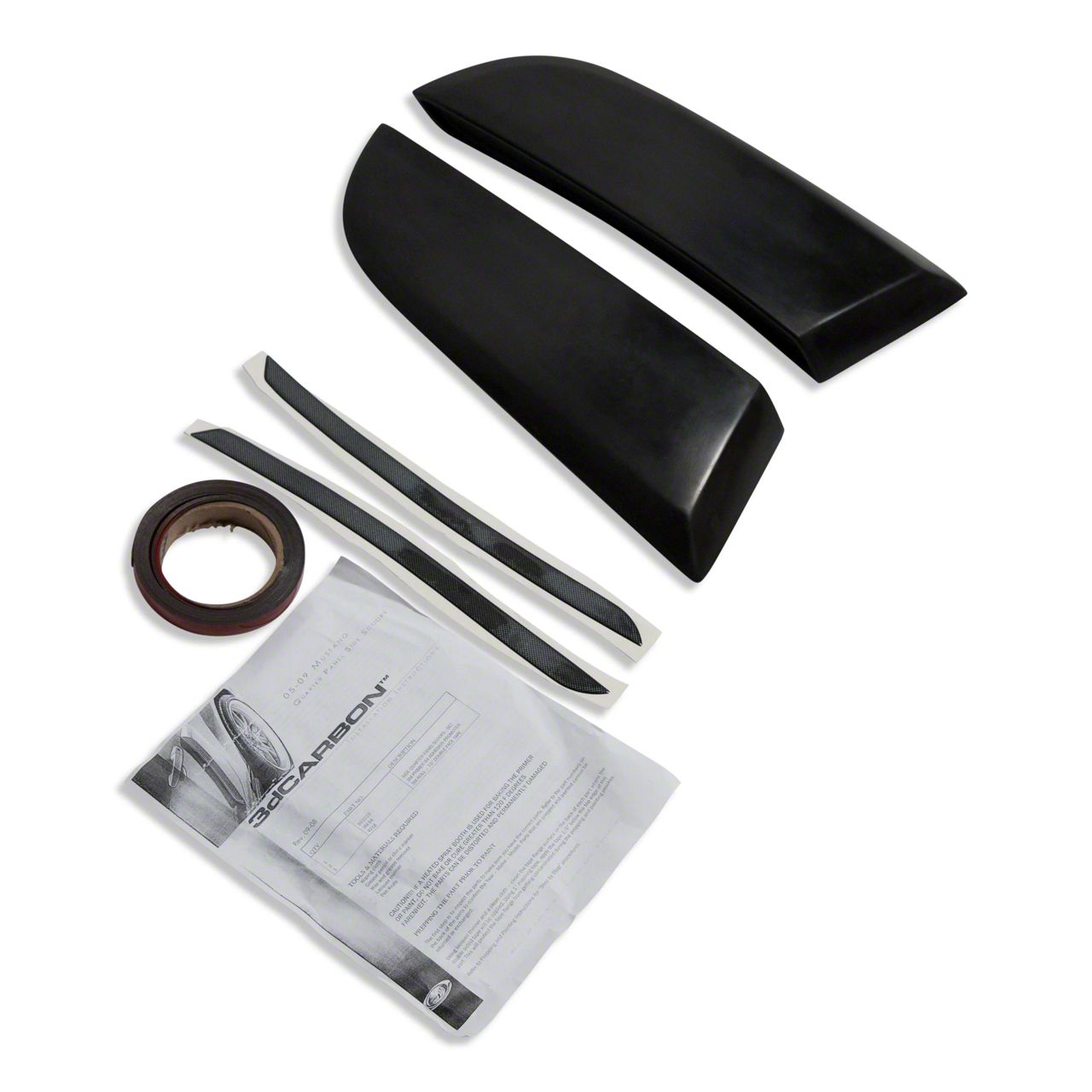 Mustang Quarter Panel Scoops; Unpainted (05-09 Mustang) - Free Shipping