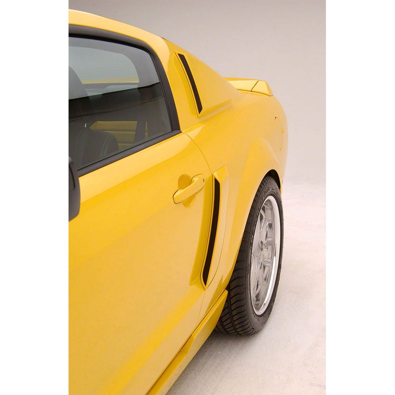 Mustang Quarter Window Scoops; Unpainted (05-09 Mustang Coupe) - Free Shipping