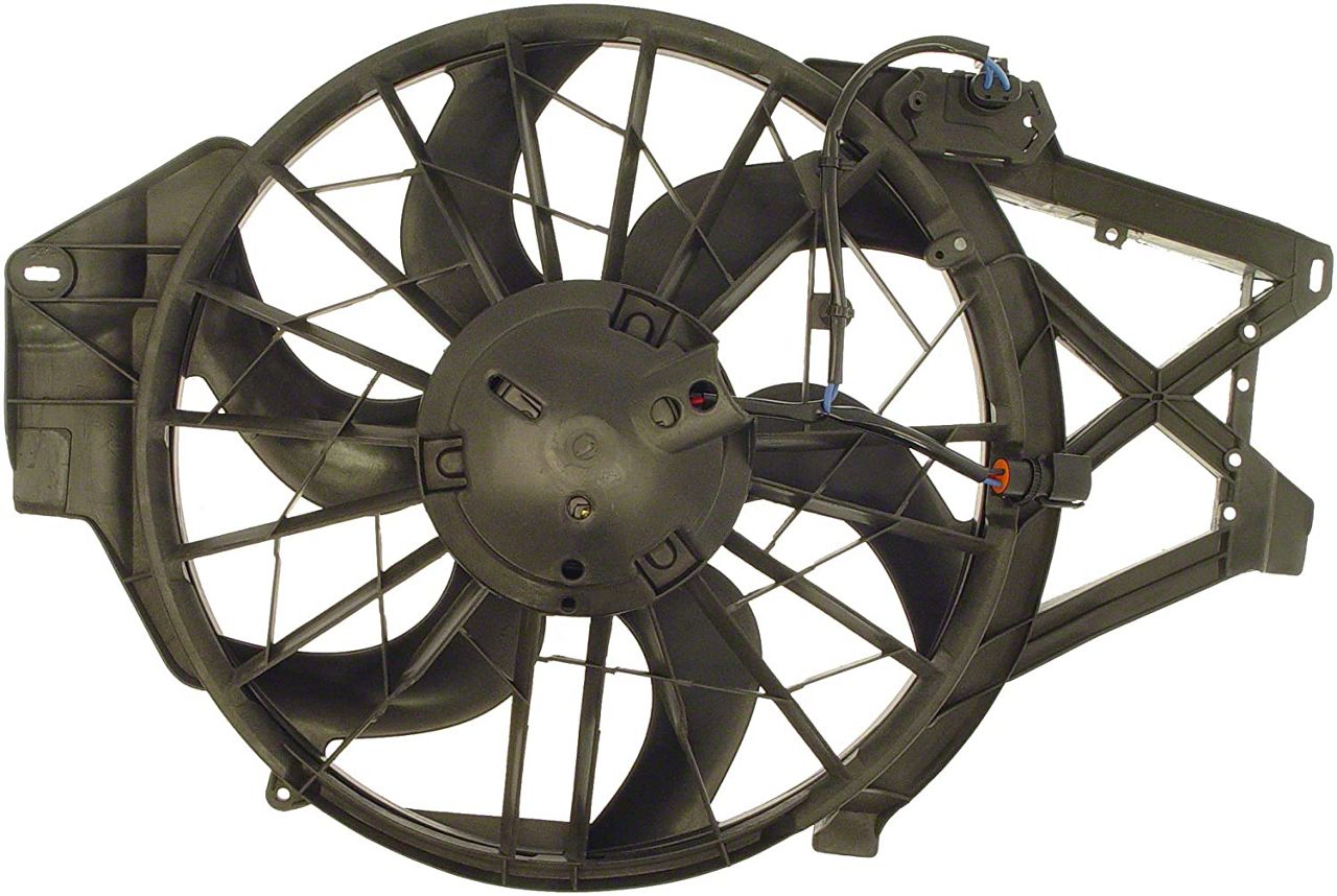 Mustang Radiator Fan Assembly with Resistor (01-04 Mustang GT) - Free ...
