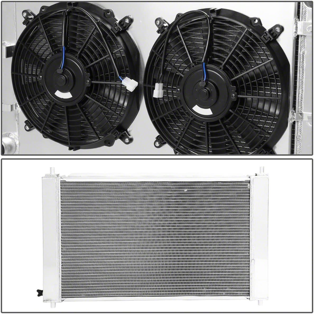 Mustang 3-Row Full Aluminum Radiator with Fan Shroud (97-04 V8 Mustang ...