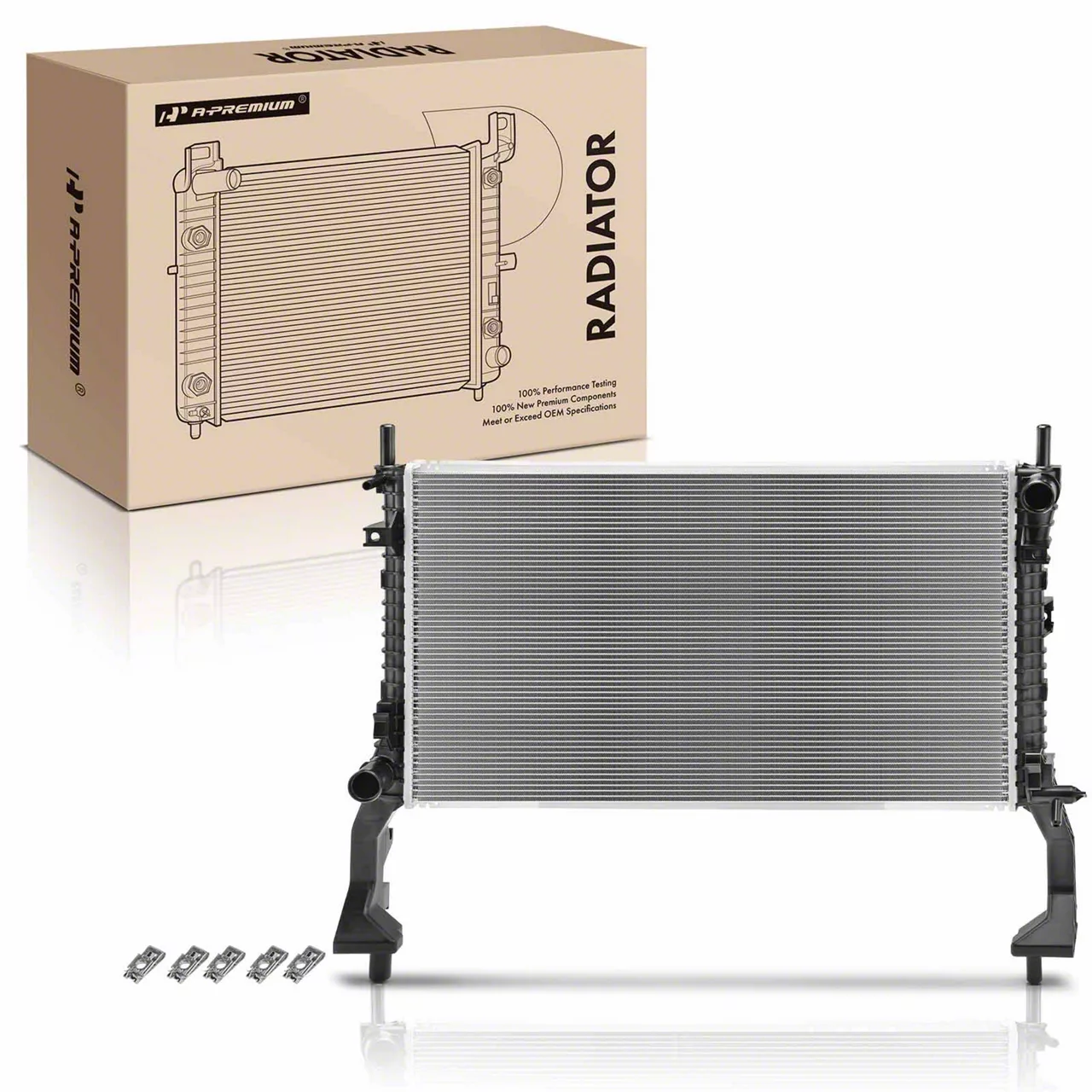 Mustang Radiator without Oil Cooler (15-23 Mustang EcoBoost w ...