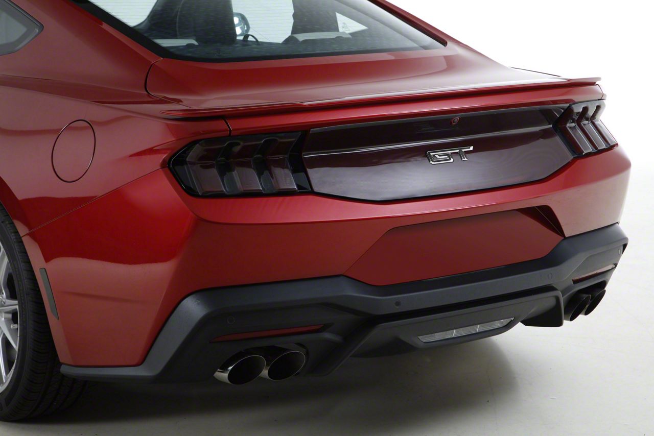 Mustang Rear Black Out Kit; Carbon Fiber Look (24-25 Mustang Fastback ...