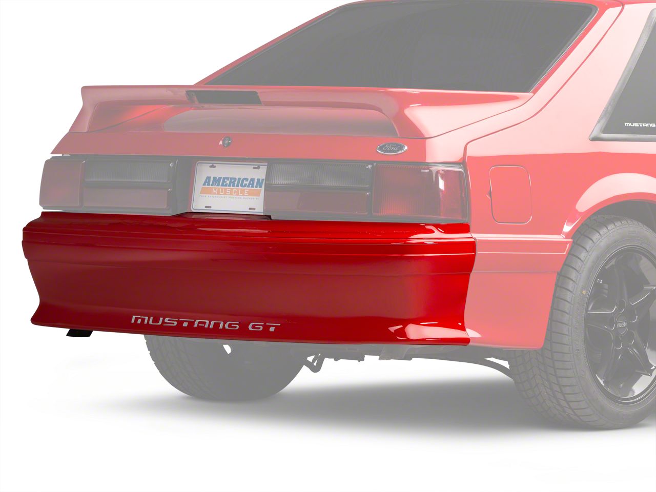 OPR Mustang Rear Bumper Cover with Mustang Lettering; Unpainted 17119 ...