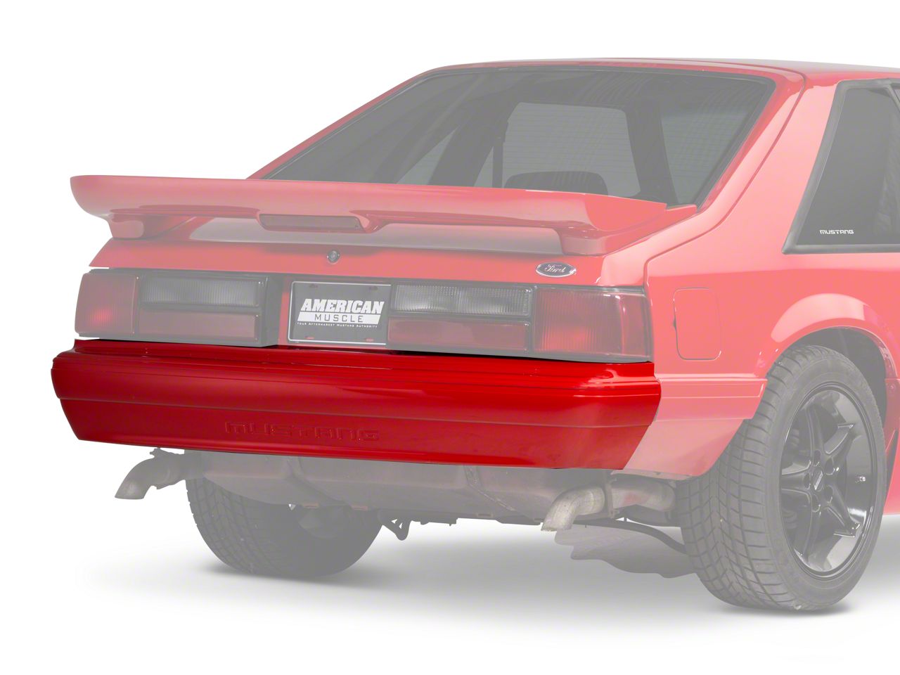 OPR Mustang Rear Bumper Cover with Mustang Lettering; Unpainted 17120 ...