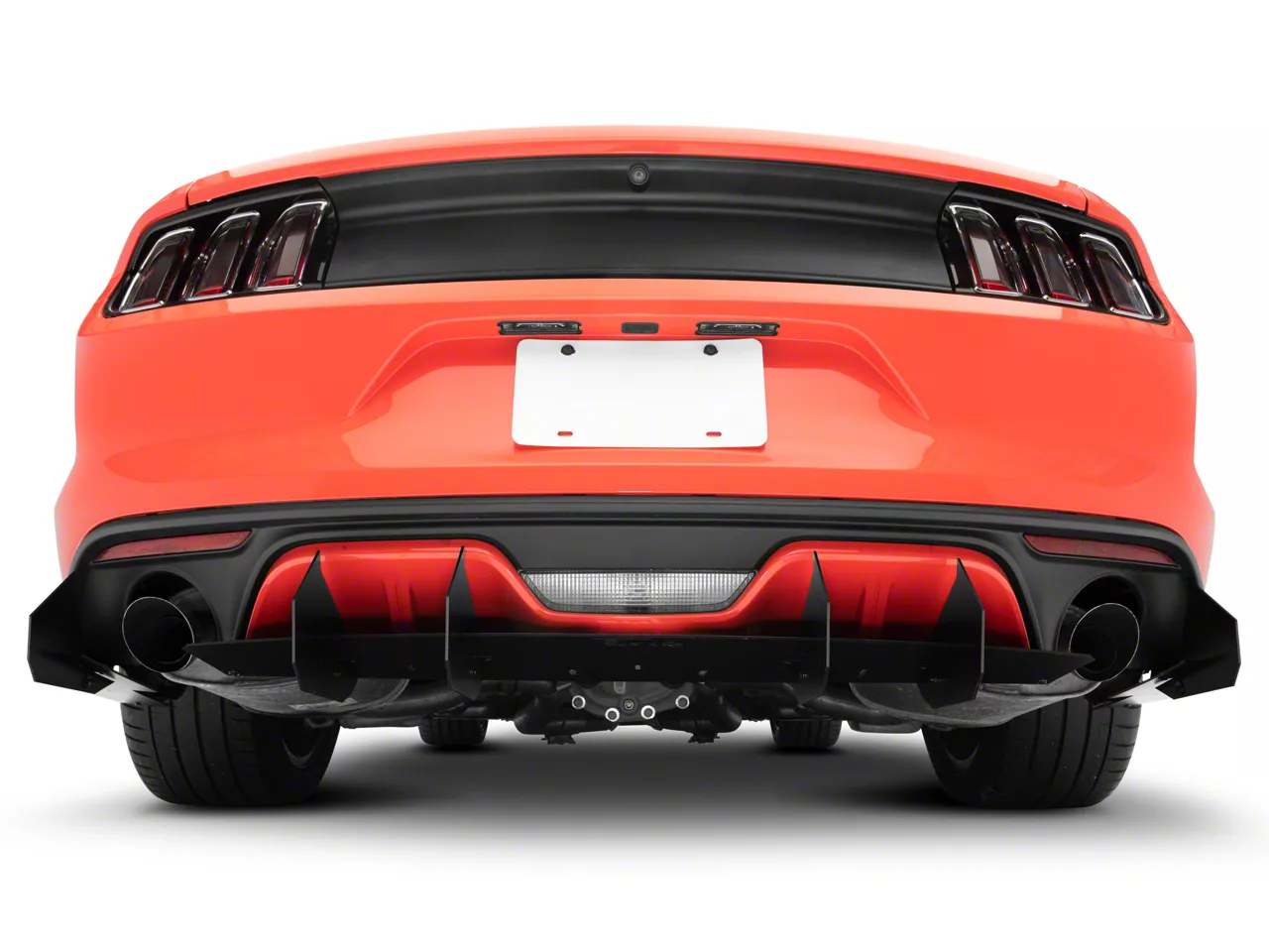Mustang Rear Diffuser; Matte Black (15-17 Mustang GT Non-Premium ...