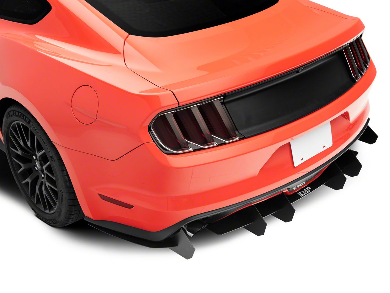 Mustang Rear Diffuser; Matte Black (15-17 Mustang GT Non-Premium ...