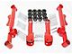 Mustang Rear Upper and Lower Tubular Control Arms; Red (79-04 Mustang ...