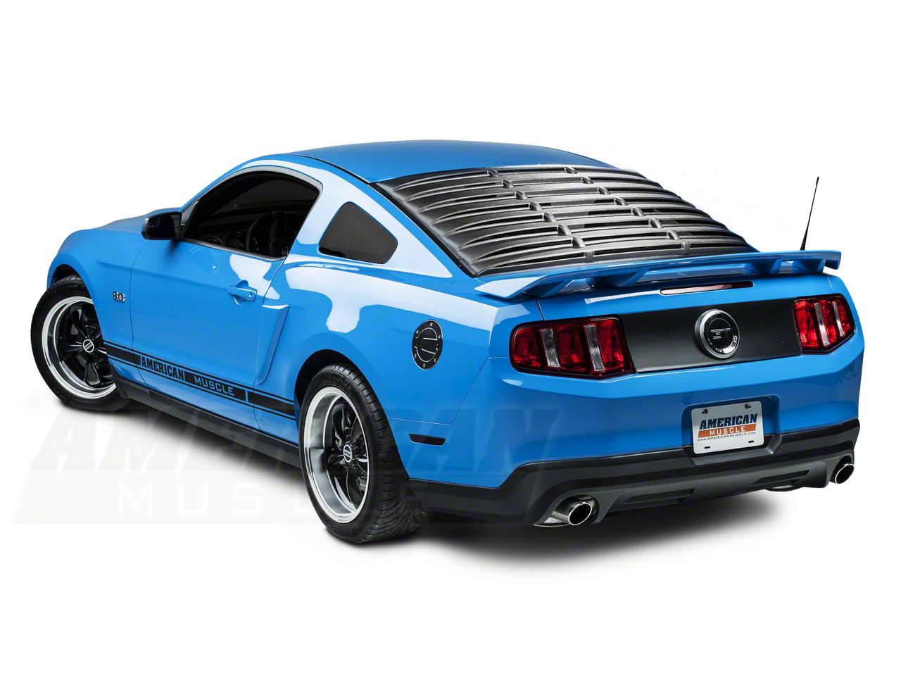 SpeedForm Mustang Rear Window Louvers; Textured ABS 75000 (05-14 ...