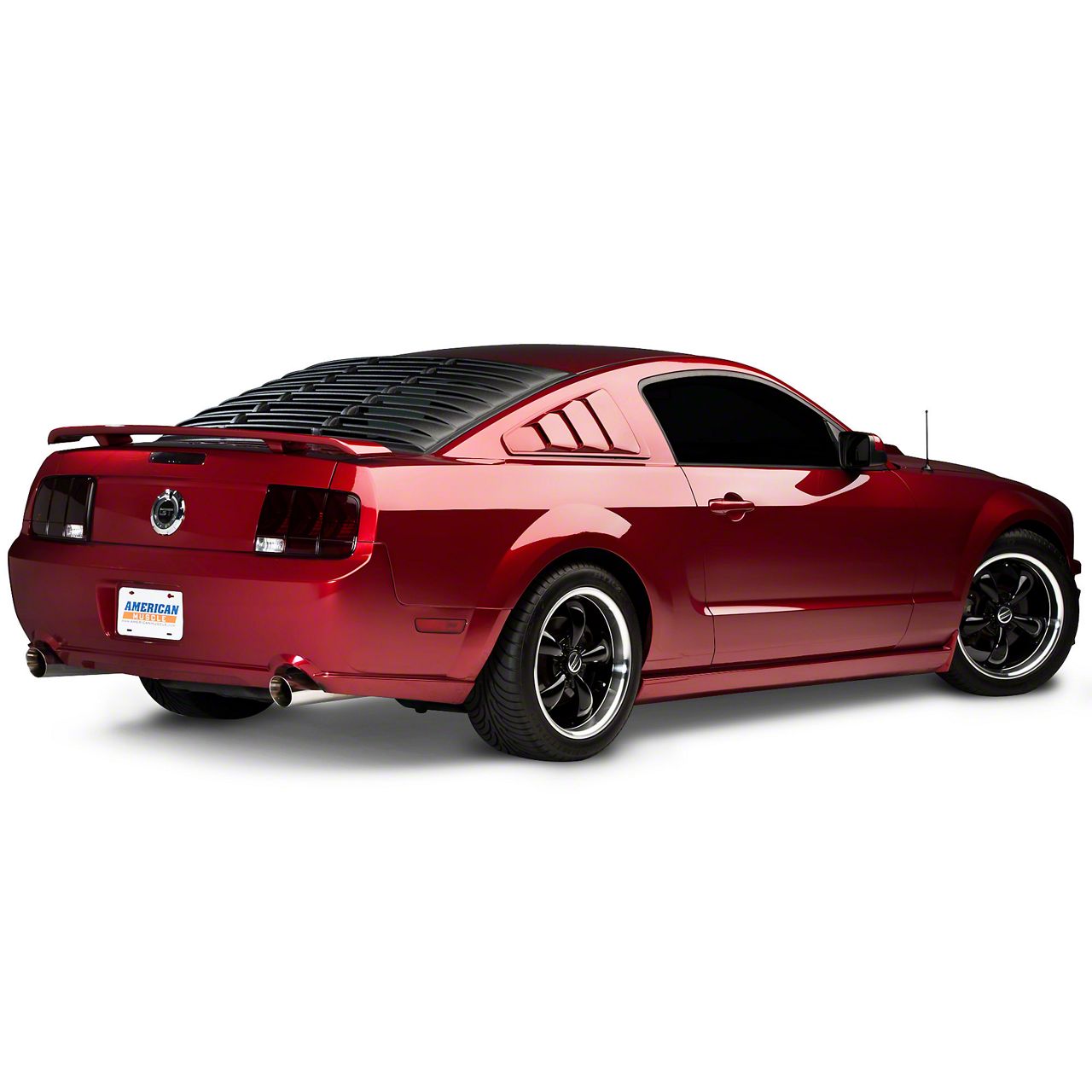 SpeedForm Mustang Rear Window Louvers; Textured ABS 75000 (05-14 ...