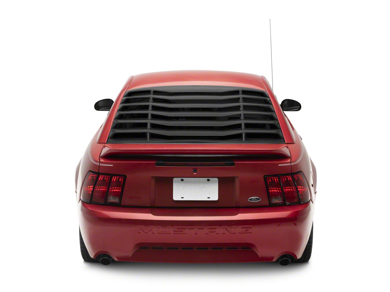 Mustang Rear Window Louvers; Black (99-04 Mustang Coupe) - Free Shipping