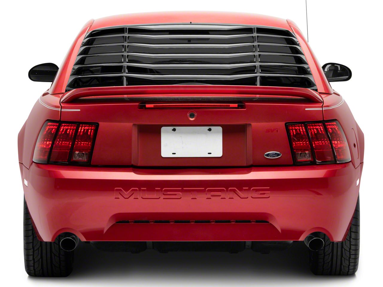 Mustang Rear Window Louvers; Gloss Black (99-04 Mustang Coupe) - Free ...