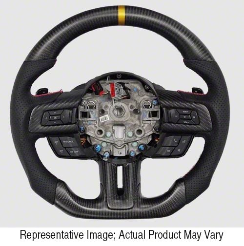 Mustang Red Carbon Fiber and Alcantara Steering Wheel with Red ...