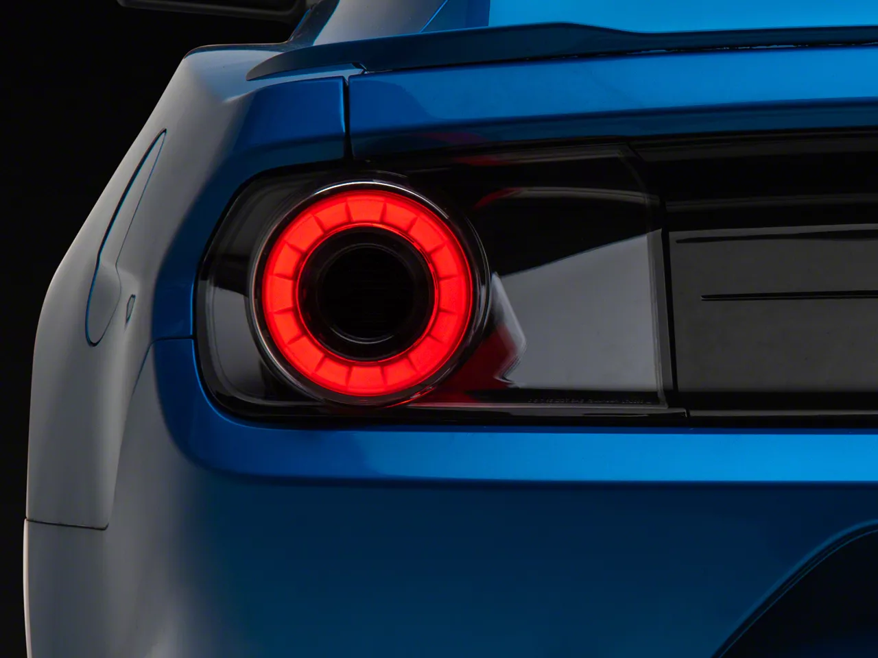 Mustang Red LED Tail Lights; Gloss Black Housing; Clear Lens (15-23 ...