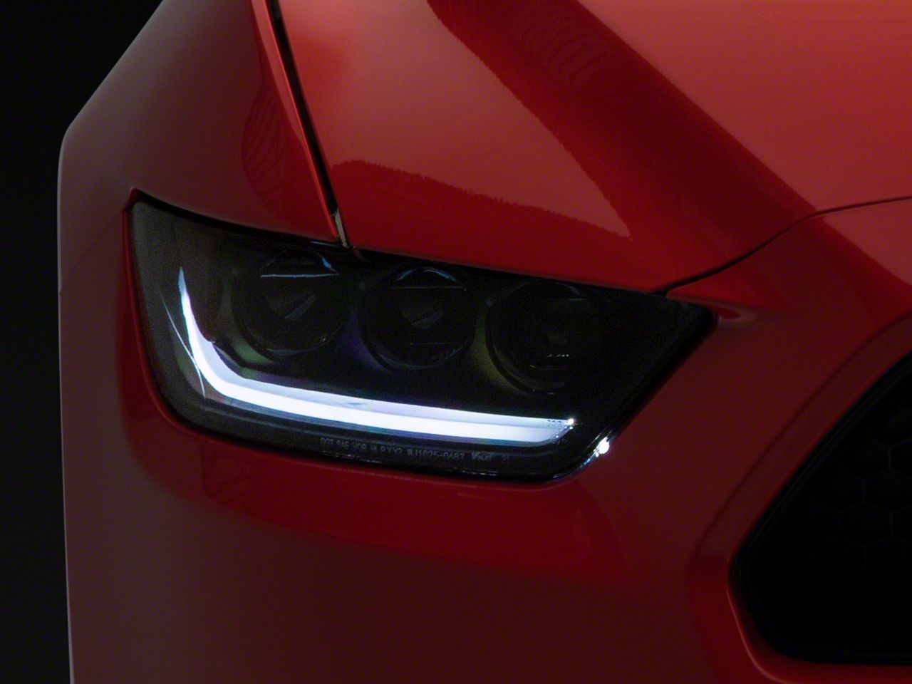 Mustang Renegade Series LED Headlights; Black Housing; Clear Lens (15 ...