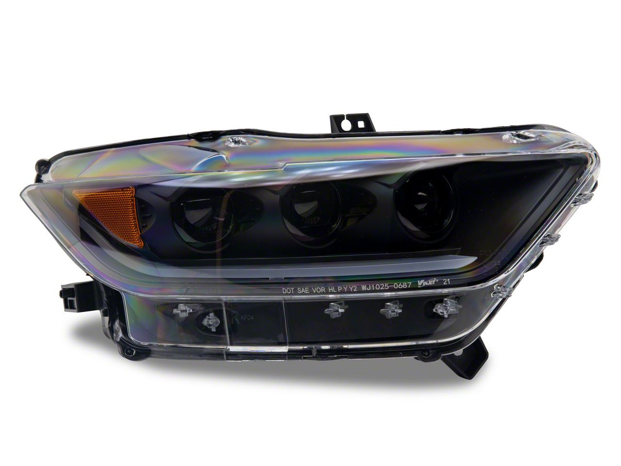 Mustang Renegade Series LED Headlights; Black Housing; Clear Lens (15 ...
