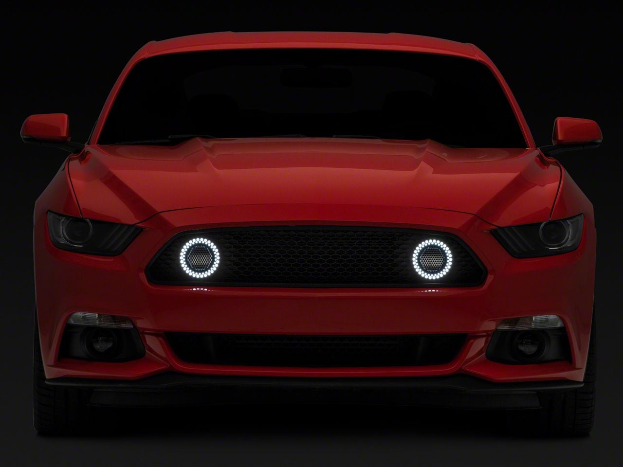 Mustang Renegade Series Upper Grille with LED DRL Rings (15-17 Mustang ...