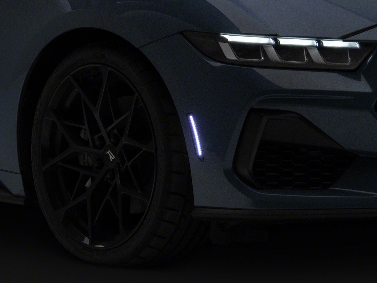 Mustang RGB Dynamic LED Side Markers with Remote; Smoked (24-26 Mustang ...